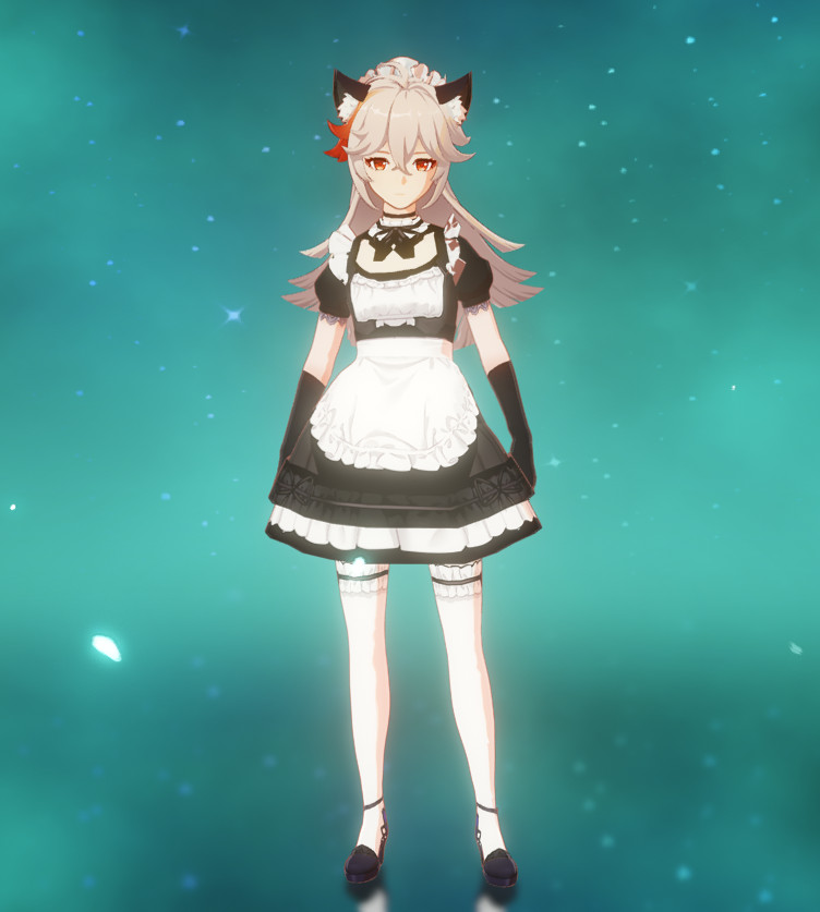 Neko-Maid Kazuha Mod for Genshin Impact | GI Mods