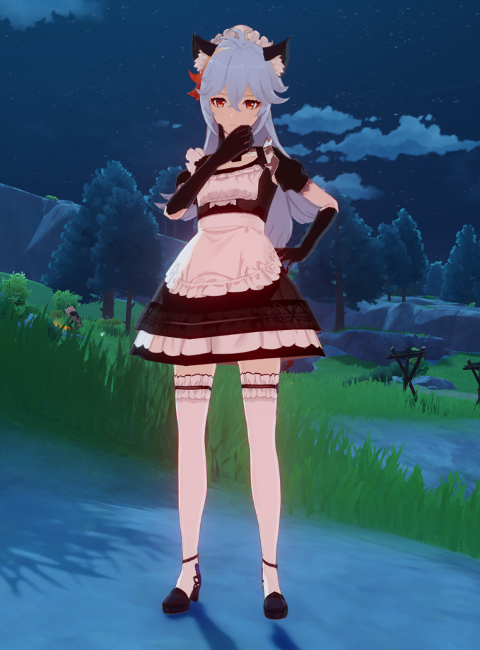 Neko-Maid Kazuha Mod for Genshin Impact | GI Mods