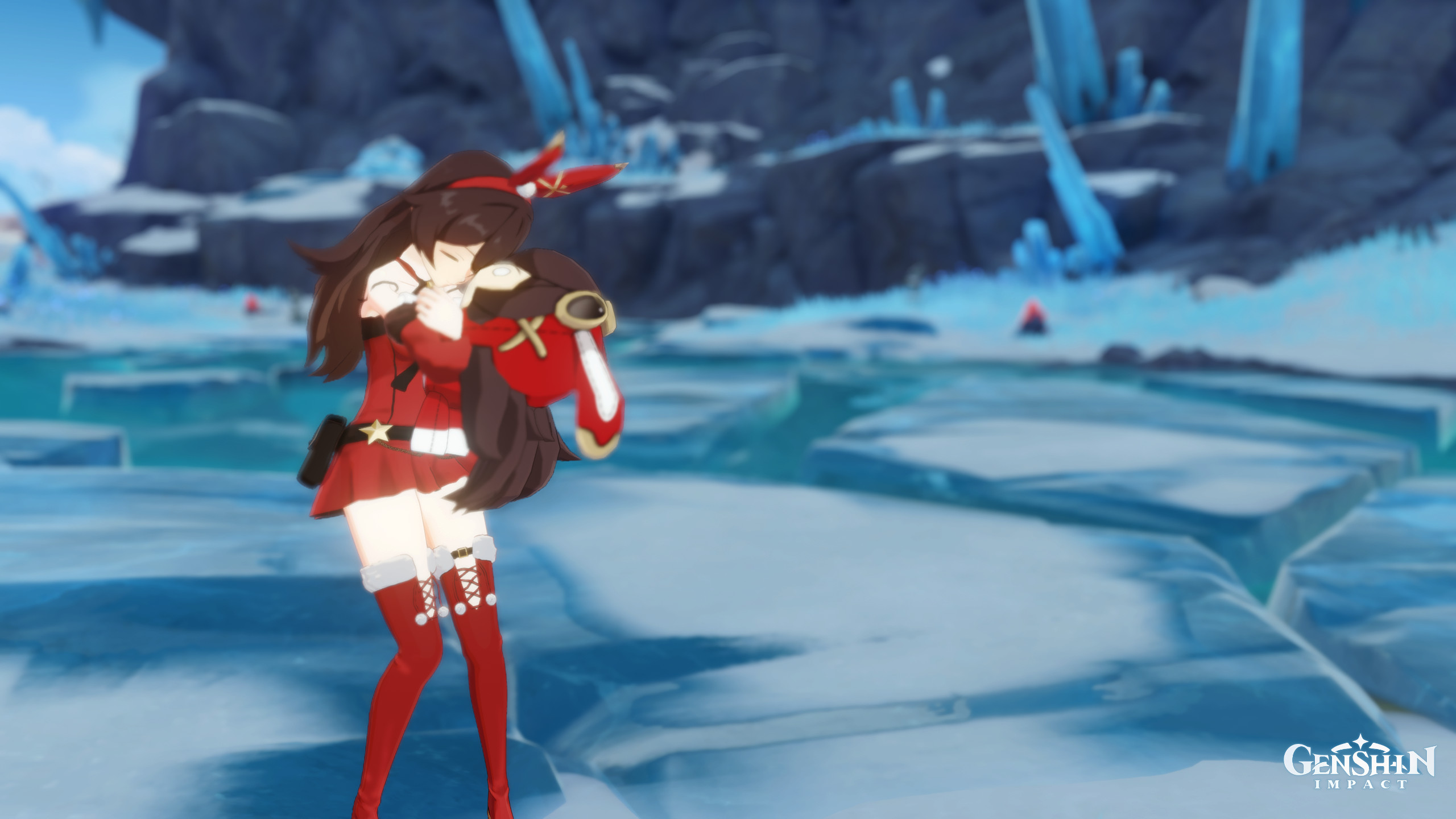 Christmas Amber Outfit Mod for Genshin Impact | GI Mods