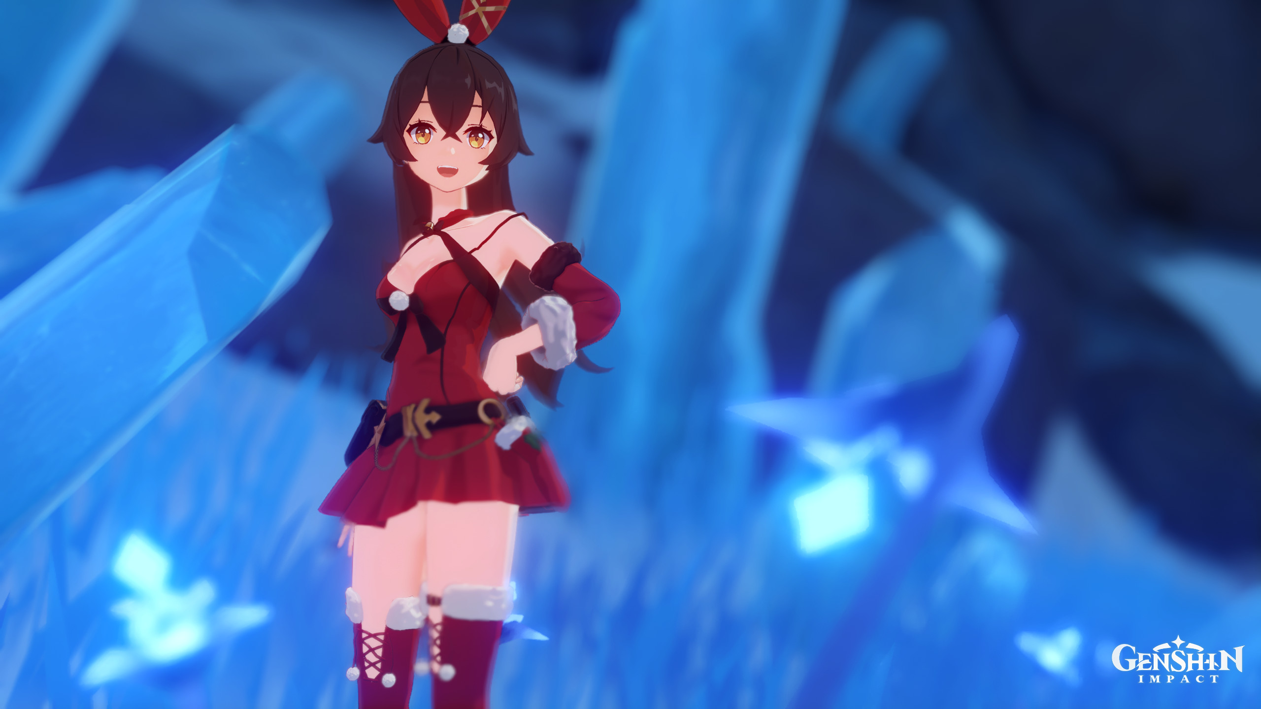 Christmas Amber Outfit Mod for Genshin Impact | GI Mods