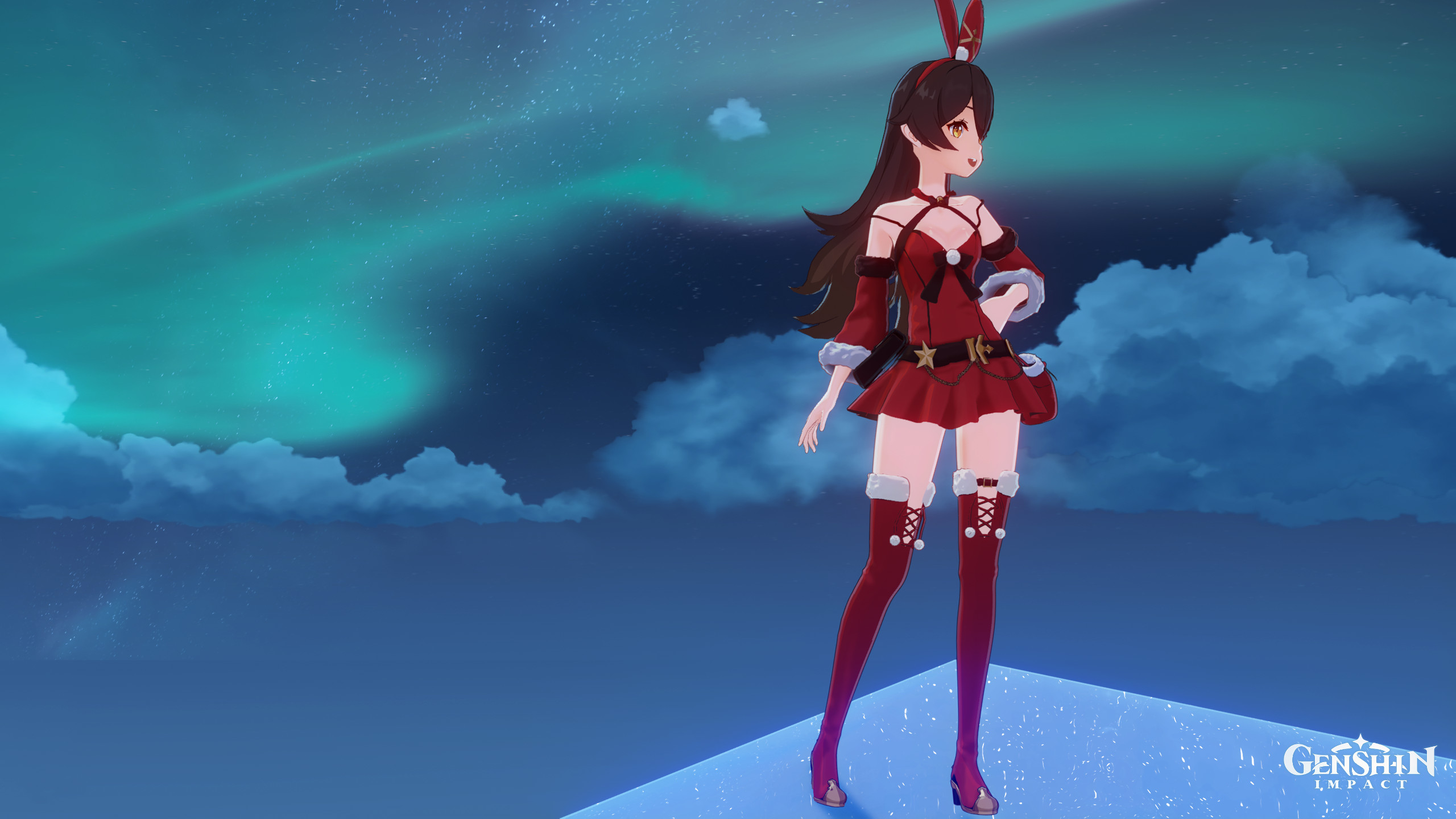 Christmas Amber Outfit Mod for Genshin Impact | GI Mods