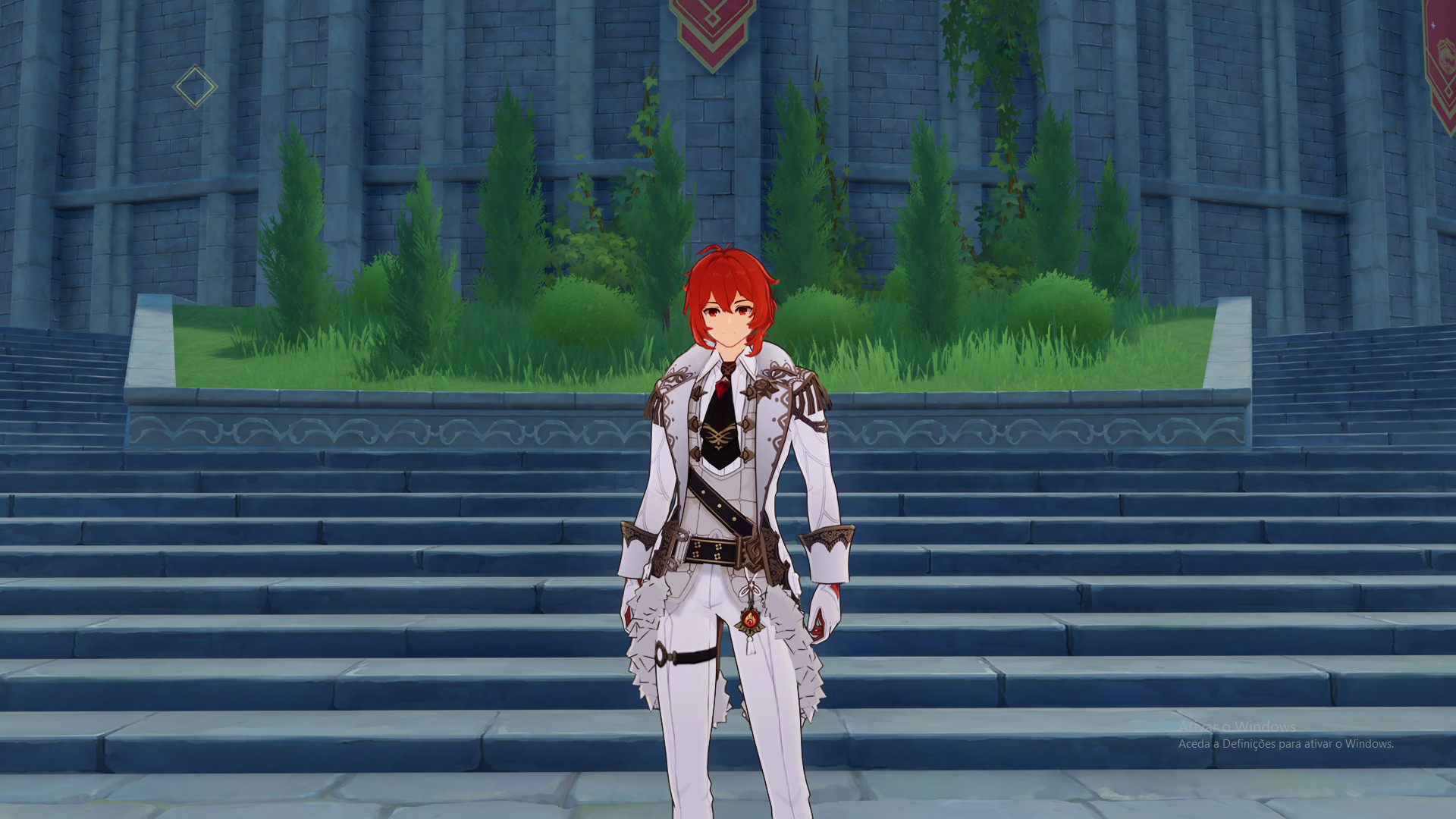 White outfit Diluc Mod for Genshin Impact | GI Mods