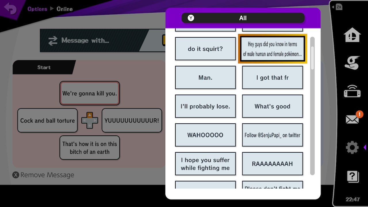 [SENSITIVE CONTENT] Better online messages Mod for Super Smash Bros ...