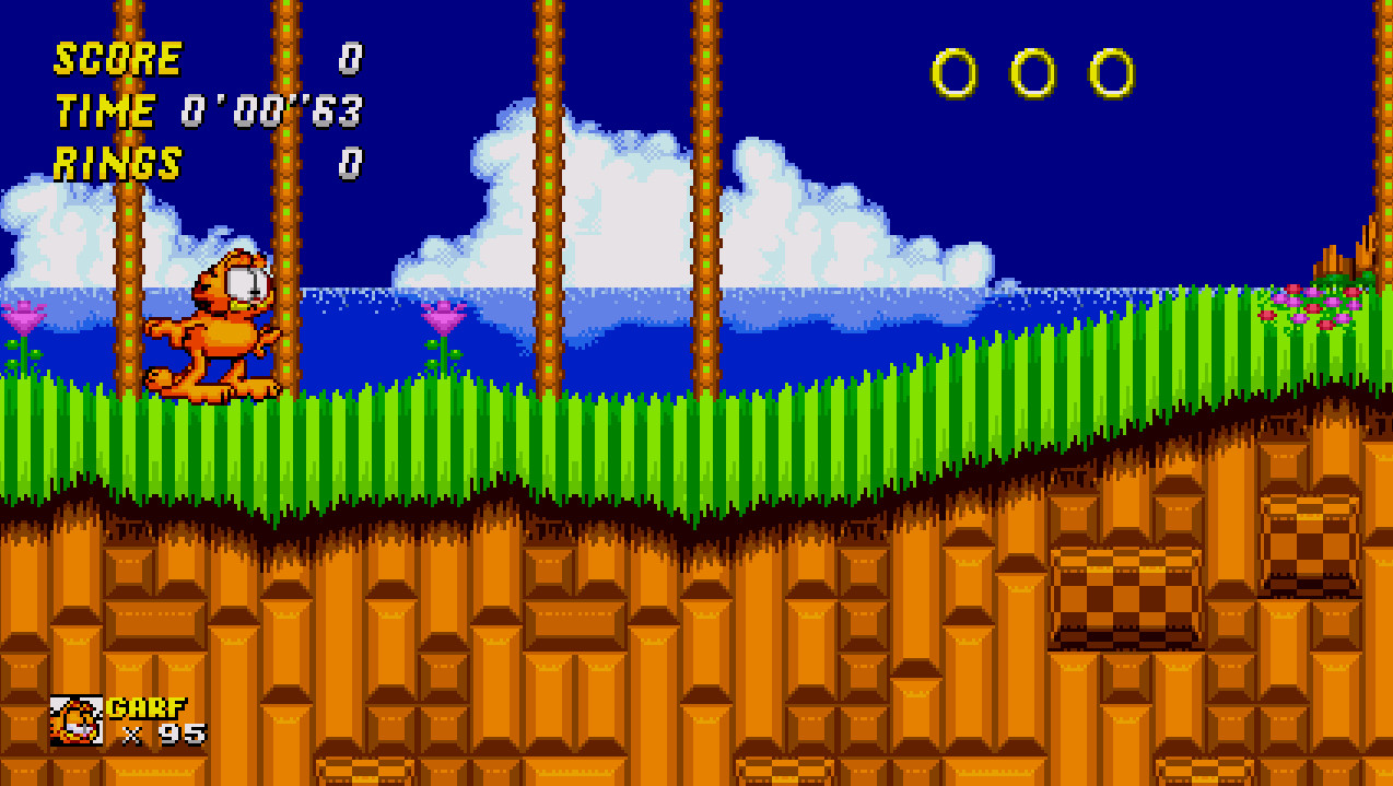 Garfield in Sonic 2 Absolute Mod for Sonic The Hedgehog 2 Absolute ...