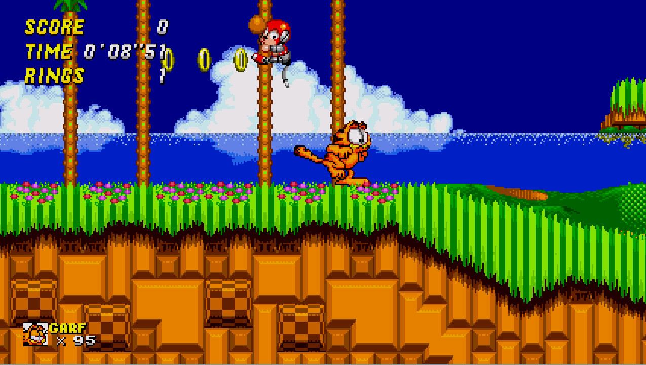 Garfield in Sonic 2 Absolute Mod for Sonic The Hedgehog 2 Absolute ...