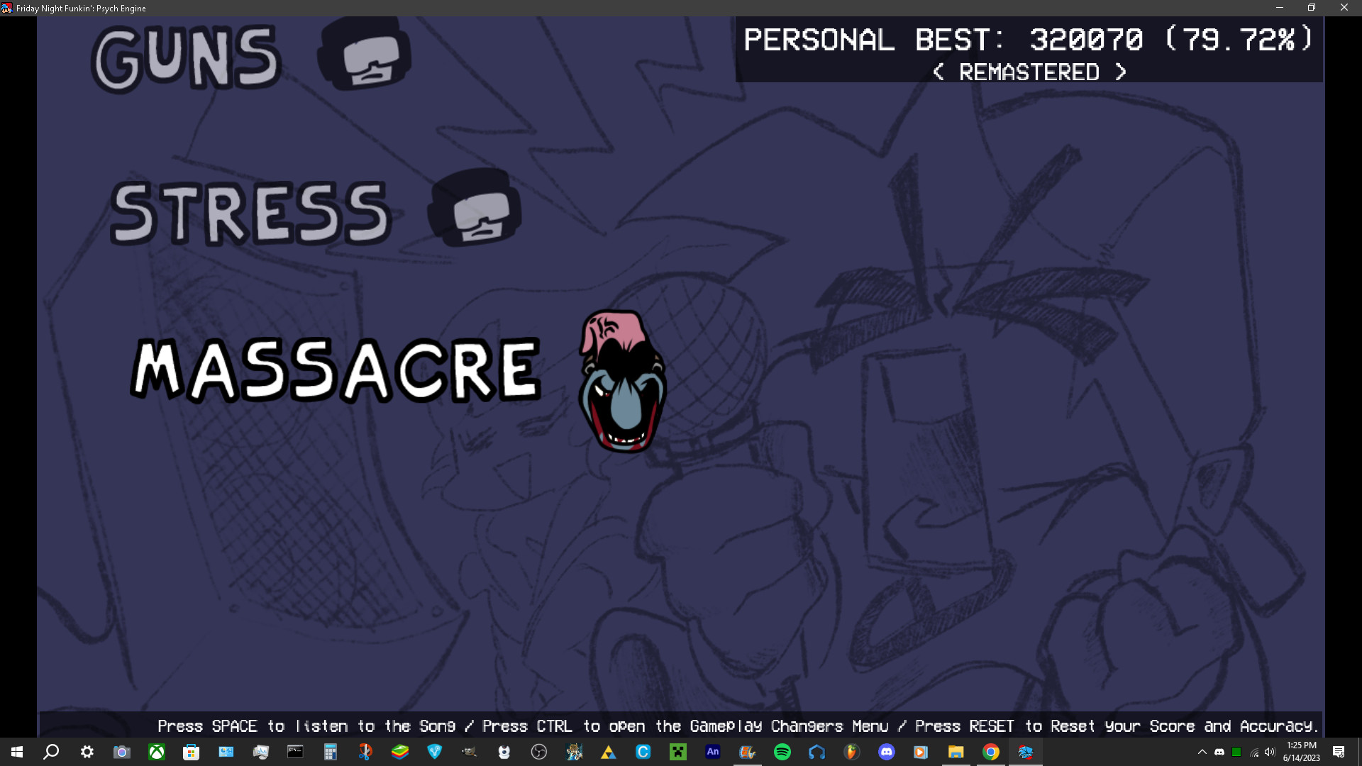 Massacre V3 Remastered [My Version] Mod for Friday Night Funkin' | FNF Mods
