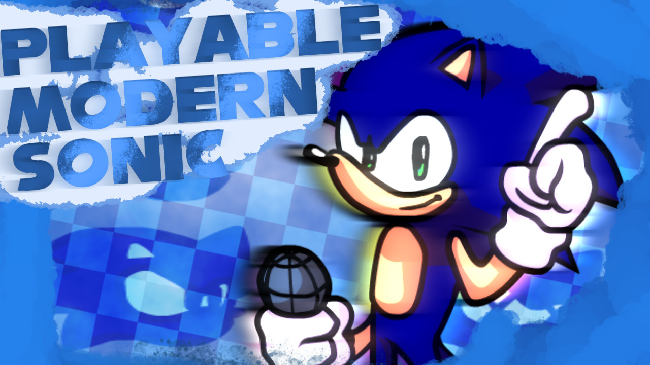 Playable Modern Sonic Mod for Friday Night Funkin' | FNF Mods