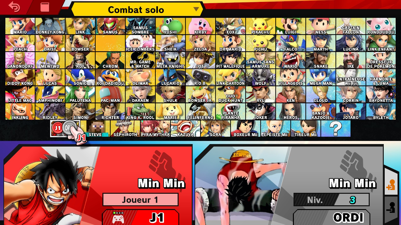 Luffy & Gear 2nd Over Min Min Mod for Super Smash Bros. Ultimate | SSBU ...