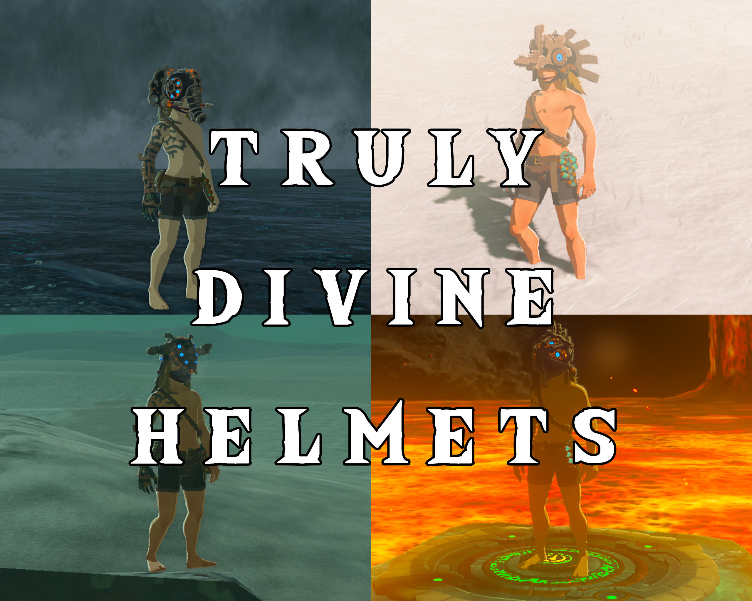 Truly Divine Helmets Mod for The Legend of Zelda: Tears of the Kingdom | TOTK Mods