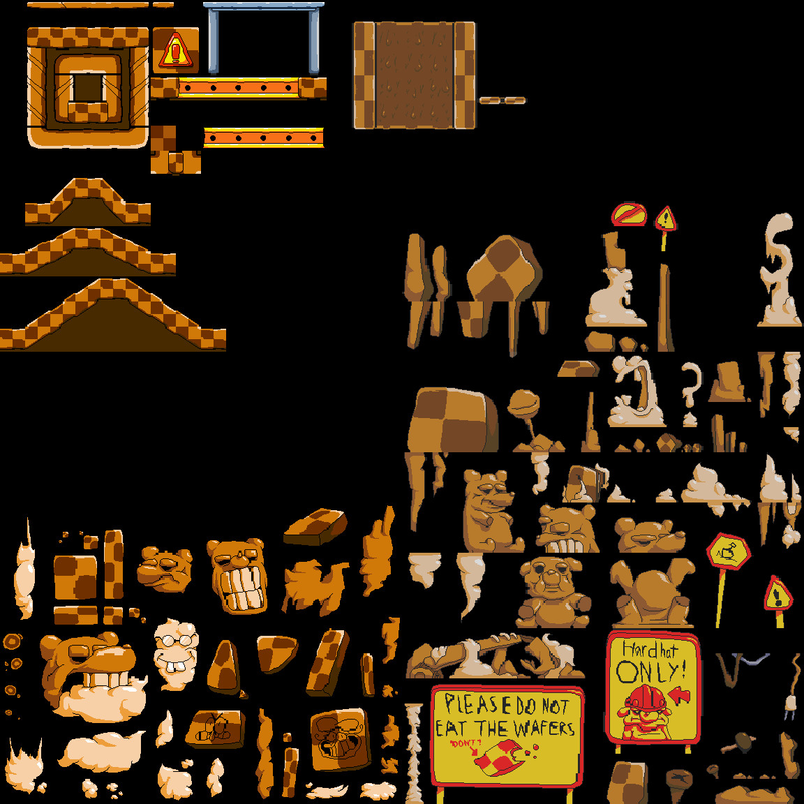 (CYOP) Sugary Spire Crunchy Construction Tileset Mod for Pizza Tower | PT Mods