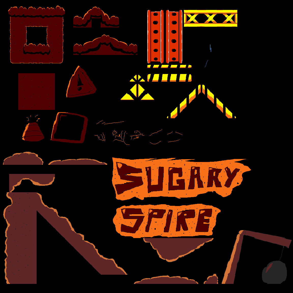 (CYOP) Sugary Spire Crunchy Construction Tileset Mod for Pizza Tower ...