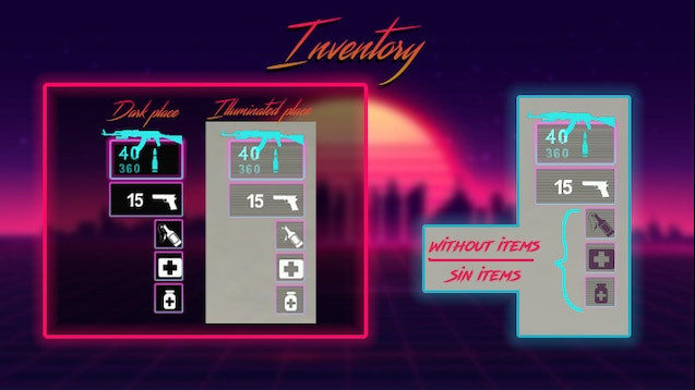 HUD Retrowave / Synthwave Mod for Left 4 Dead 2 | L4D2 Mods