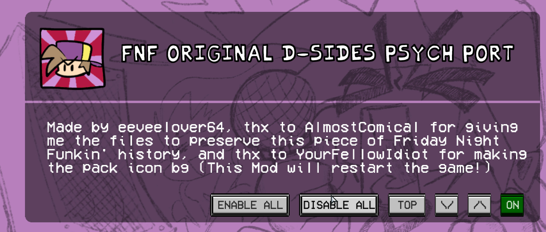 The Original Friday Night Funkin' D-Sides Restored Mod for Friday Night ...