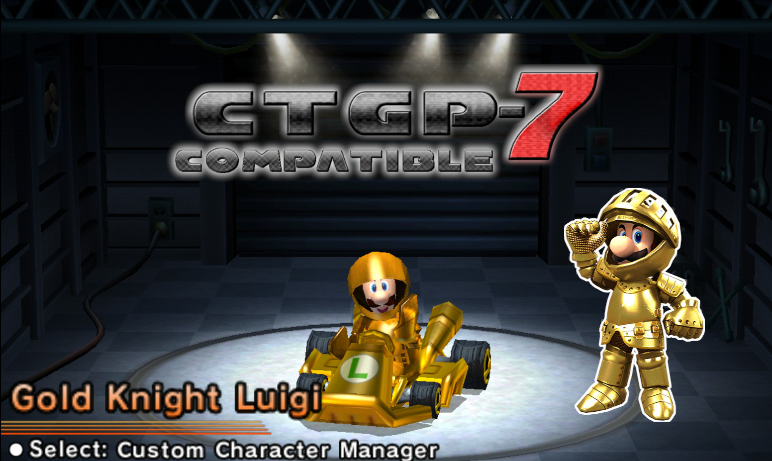 Gold Knight Luigi Mod for Mario Kart 7 | MK7 Mods
