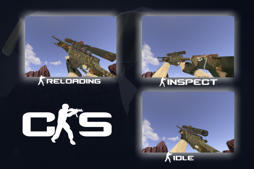 Low Poly |CSGO SKINBOX #1 Mod for Counter-Strike 1.6 | CS1.6 Mods