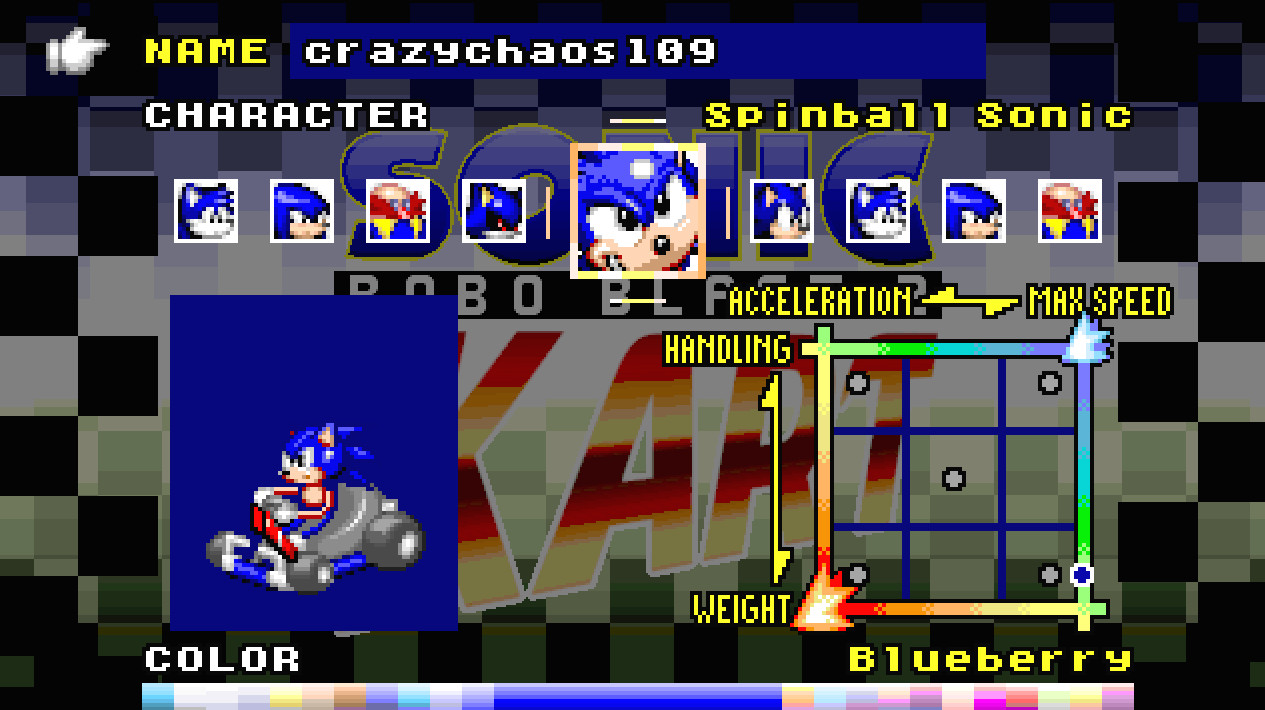 Spinball Sonic In Srb2Kart Mod for Sonic Robo Blast 2 Kart | SRB2K Mods