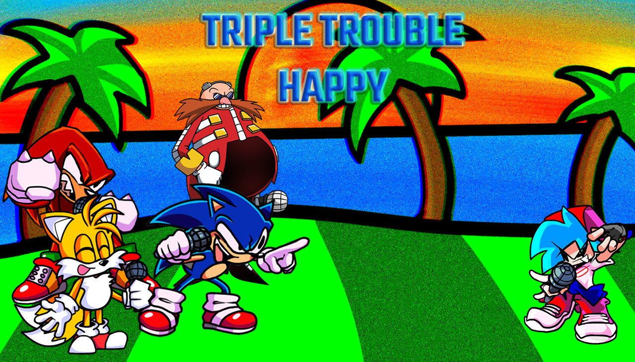 Friday Night Funkin Triple Trouble Happy Mod for Friday Night Funkin ...