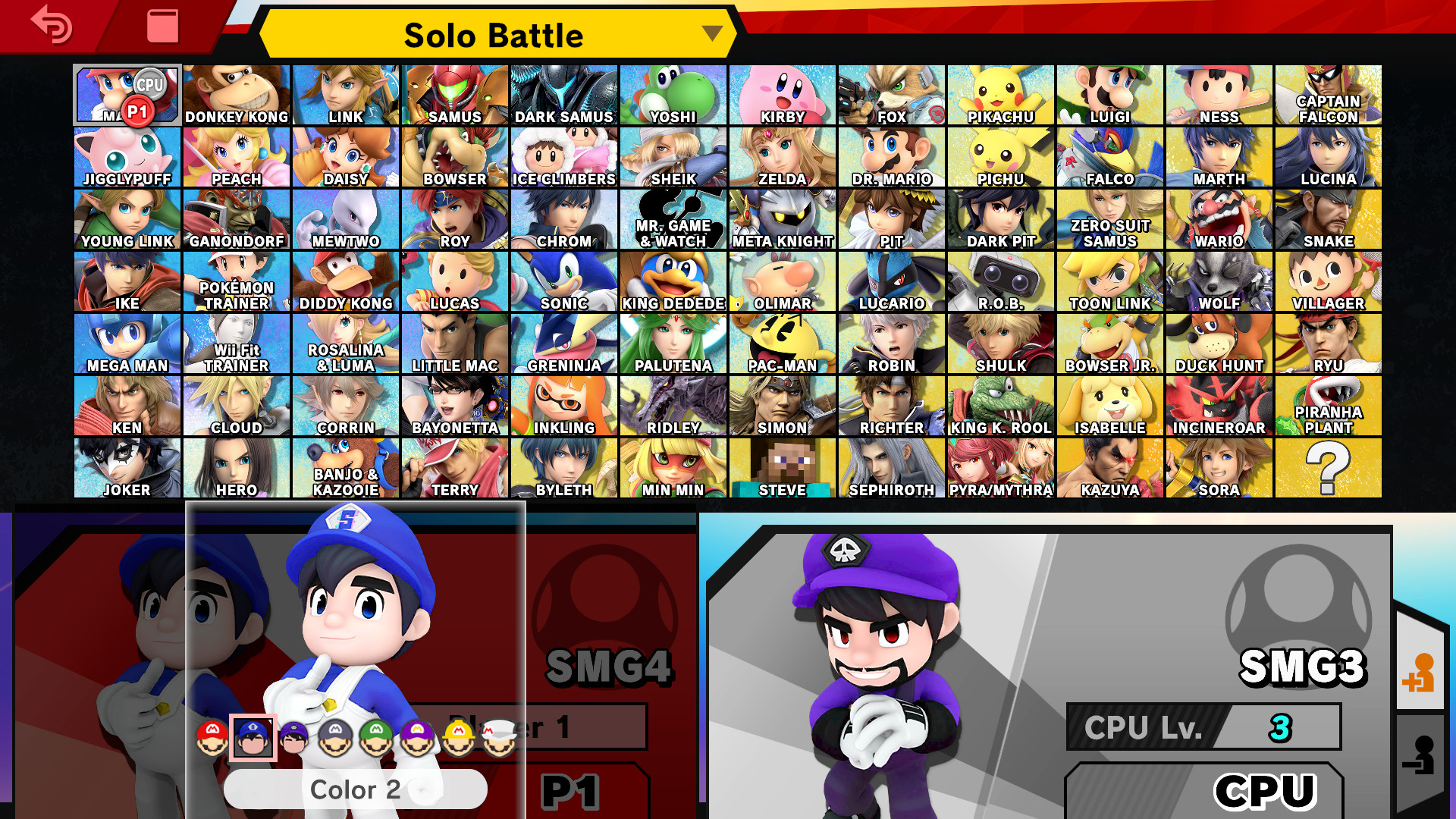 SMG4 and SMG3 (Redesign) Mod for Super Smash Bros. Ultimate | SSBU Mods