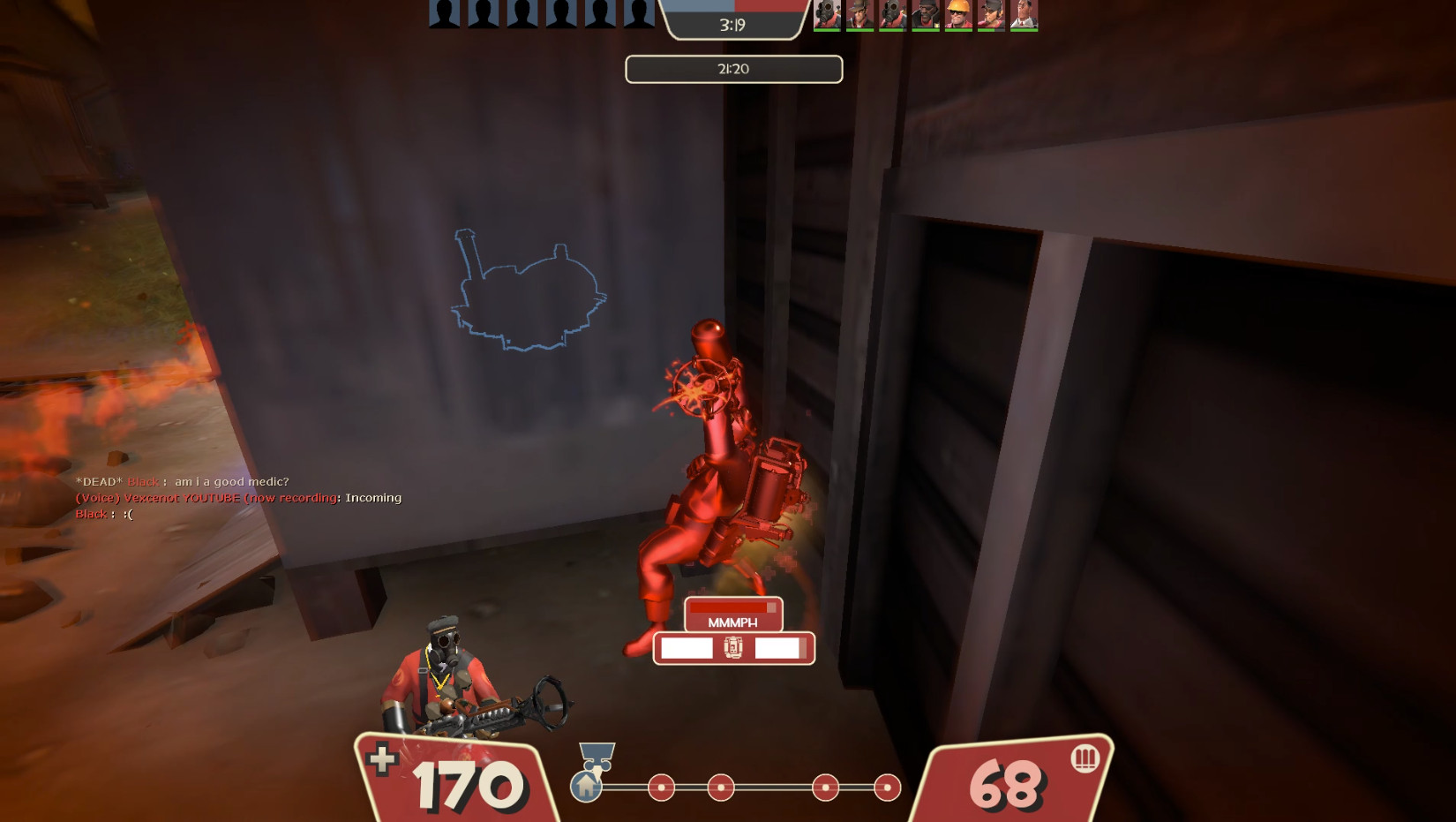 Middle Mann Centered Default HUD [Team Fortress 2] [Mods]