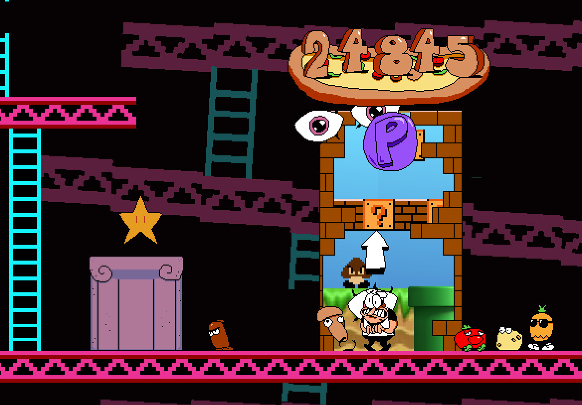Jumpman's Tower: Retro Avenue, 8-Bit Boneyard Mod for Pizza Tower | PT Mods