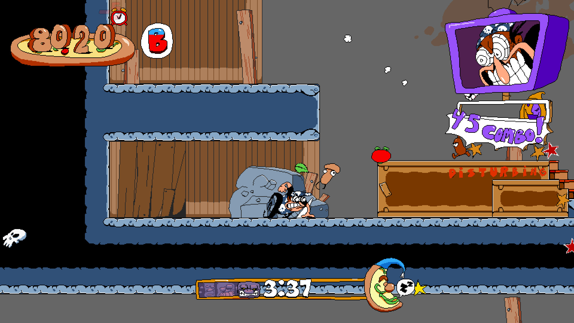 Jumpman's Tower: Retro Avenue, 8-Bit Boneyard Mod for Pizza Tower | PT Mods