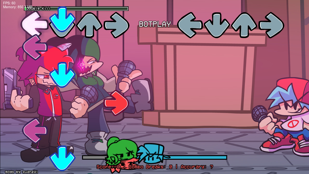 Double Kill But Human Red and Human Green Sings It Mod for Friday Night ...