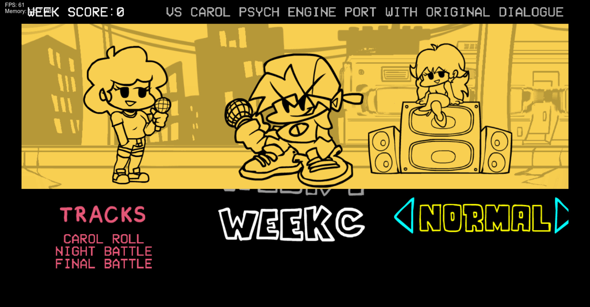 FNF vs Carol psych engine port(With original dia) Mod for Friday Night ...