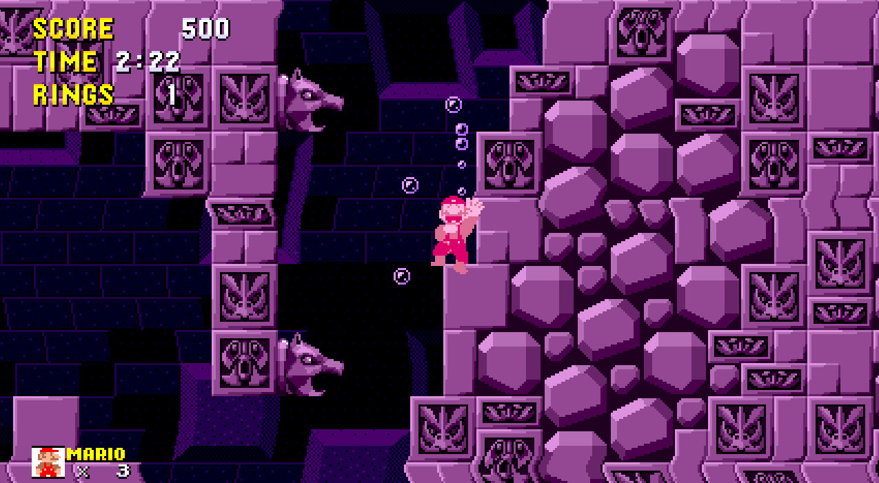 SMB1 Mario in Sonic Forever Mod for Sonic the Hedgehog Forever | S1F Mods