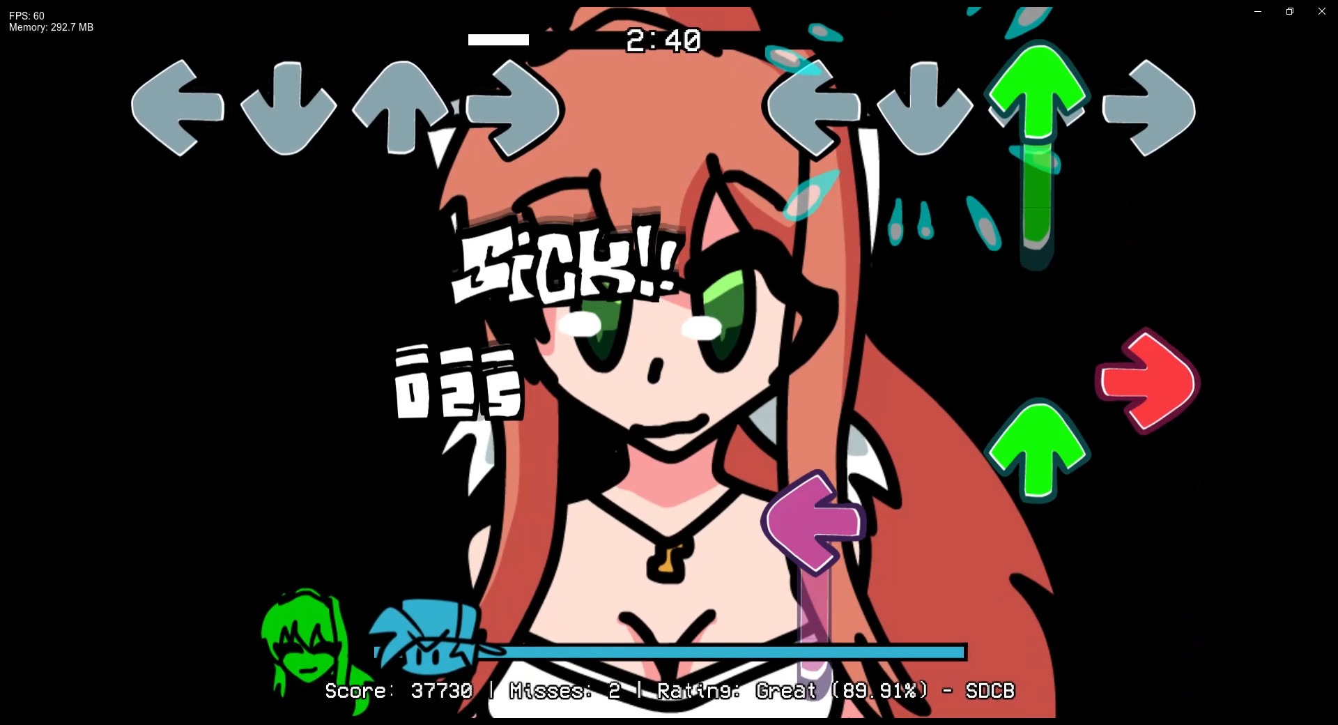 Valentine's Monika 1st Person Sprites Mod for Friday Night Funkin ...