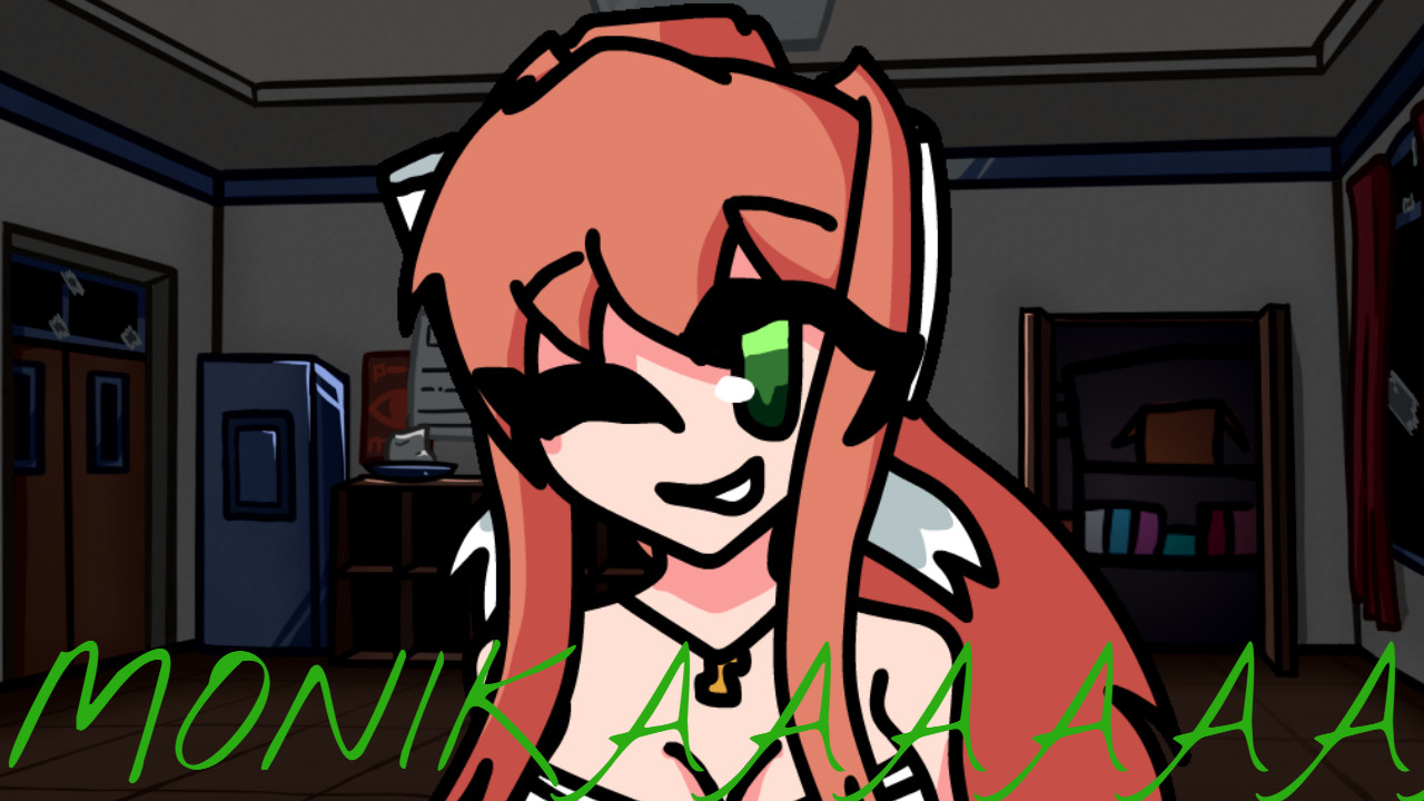 Valentine's Monika 1st Person Sprites Mod for Friday Night Funkin ...
