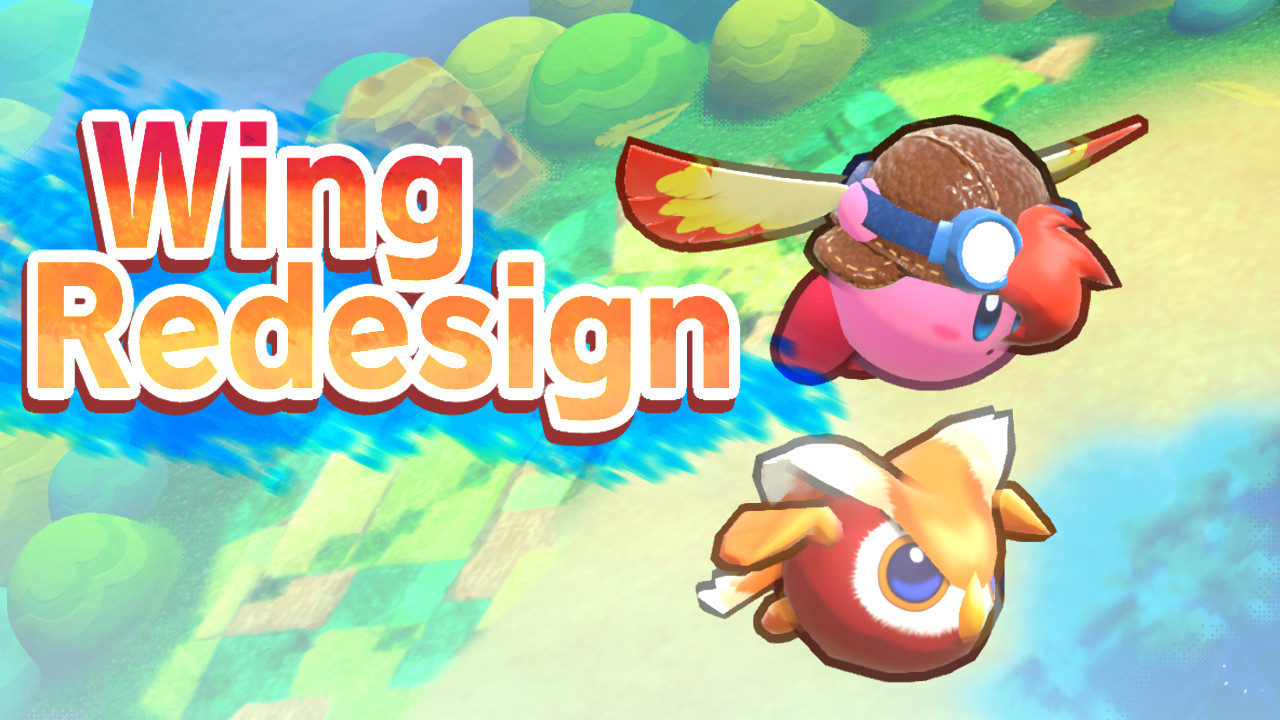 Wing Hat Redesign Mod for Kirby's Return to Dreamland Deluxe | KRTDD Mods