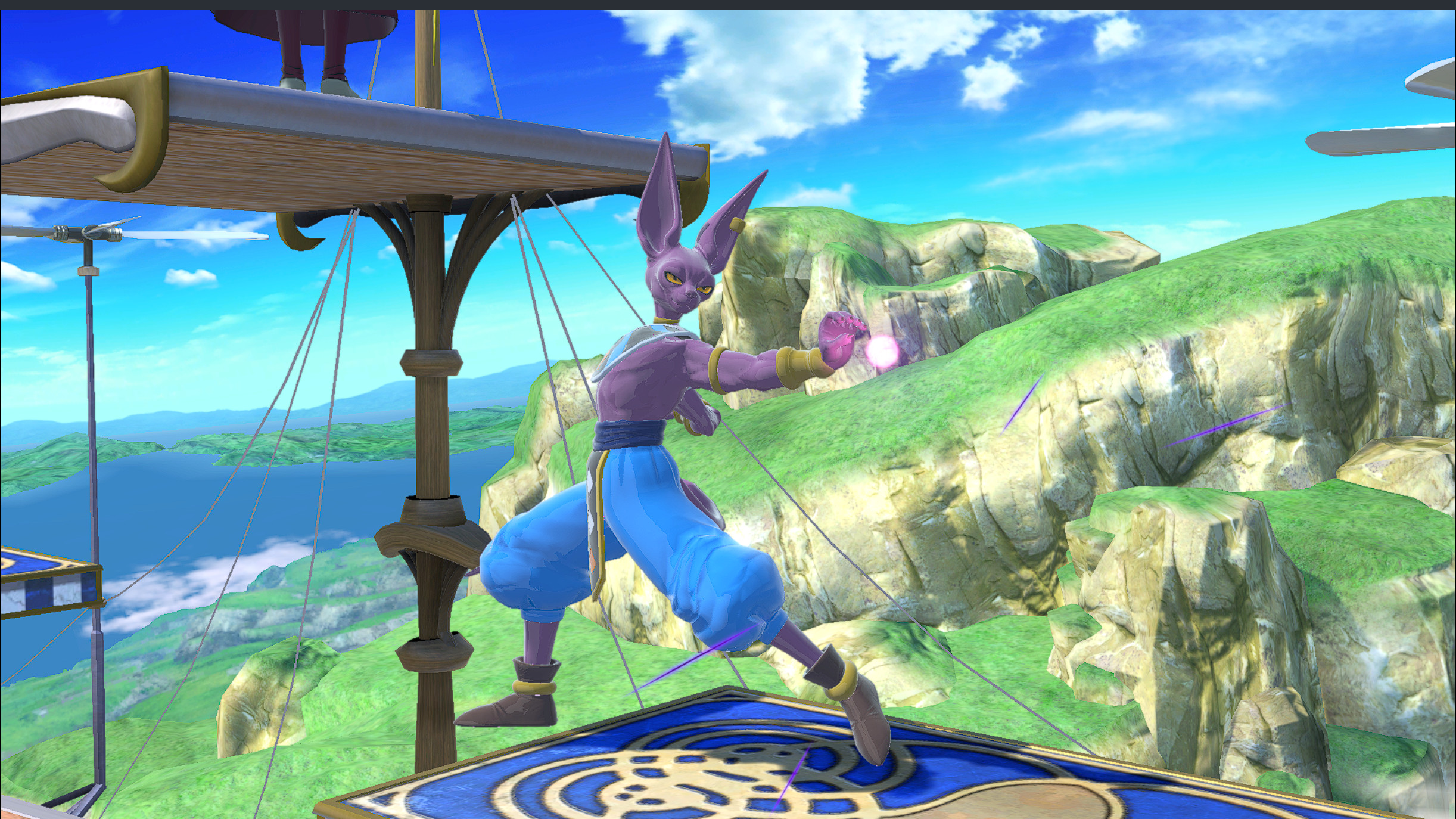 Beerus over Mewtwo Mod for Super Smash Bros. Ultimate | SSBU Mods