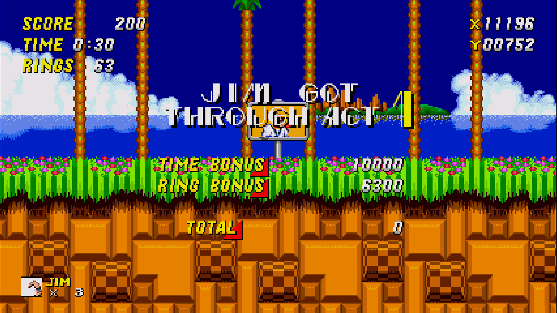 Sonic 2 Absolute but with Earthworm Jim! Mod for Sonic The Hedgehog 2 ...