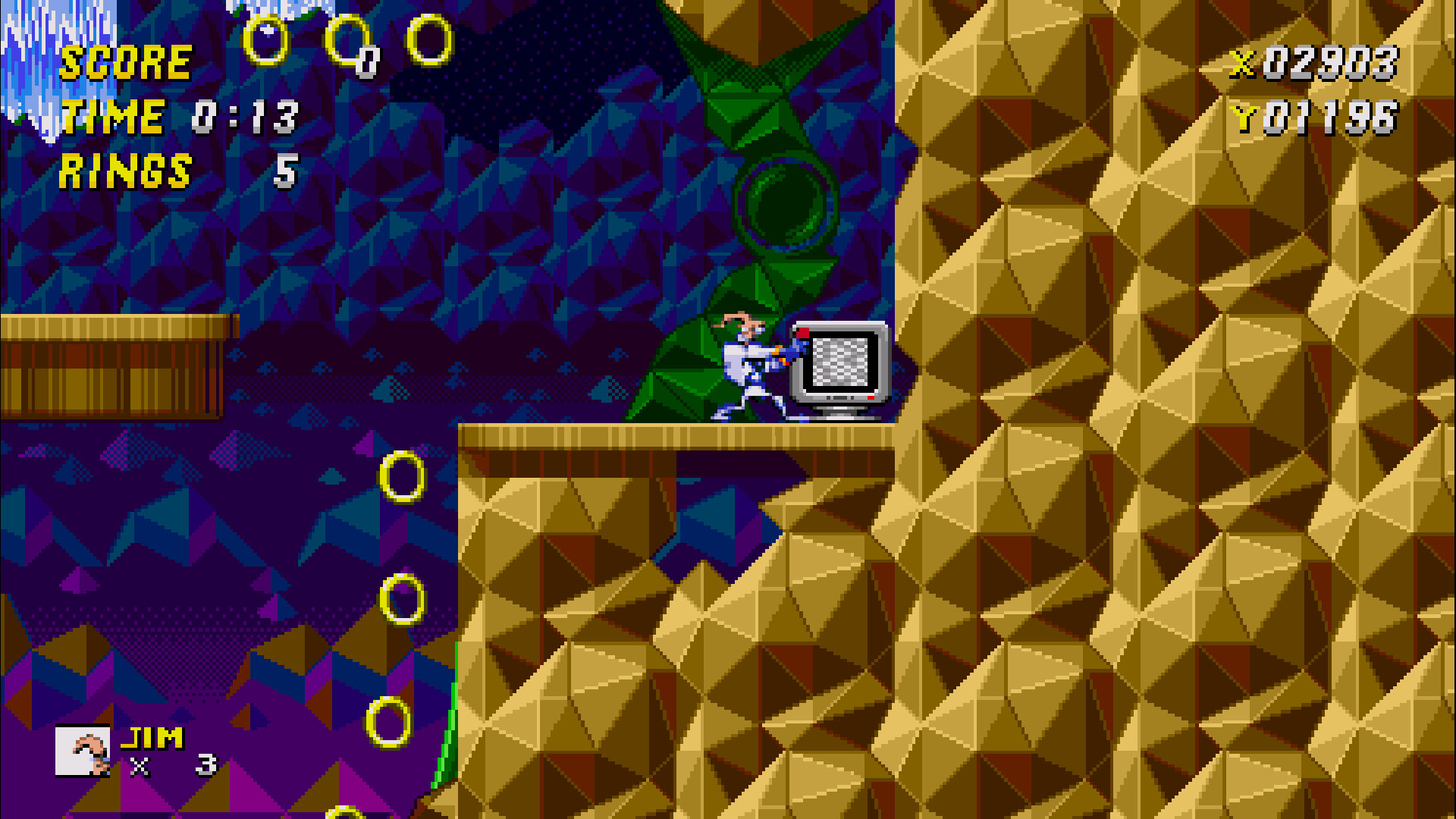 Sonic 2 Absolute but with Earthworm Jim! Mod for Sonic The Hedgehog 2 ...