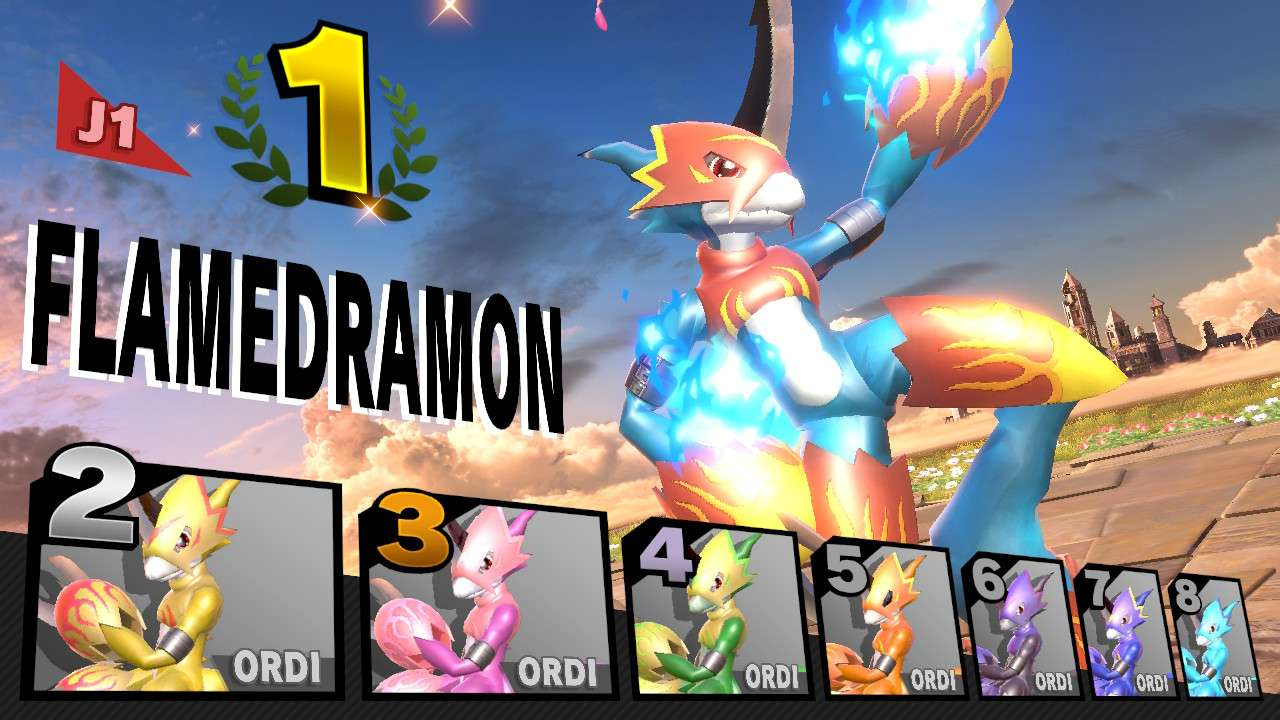 Flamedramon over Lucario (8 colors) Mod for Super Smash Bros. Ultimate ...