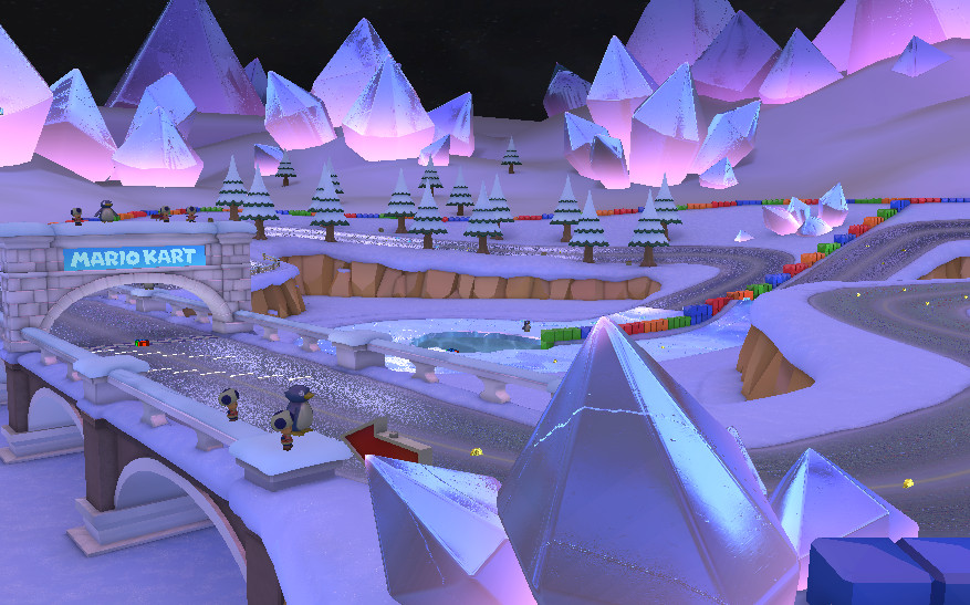 Night GBA Snow Land Mod for Mario Kart 8 Deluxe | MK8D Mods