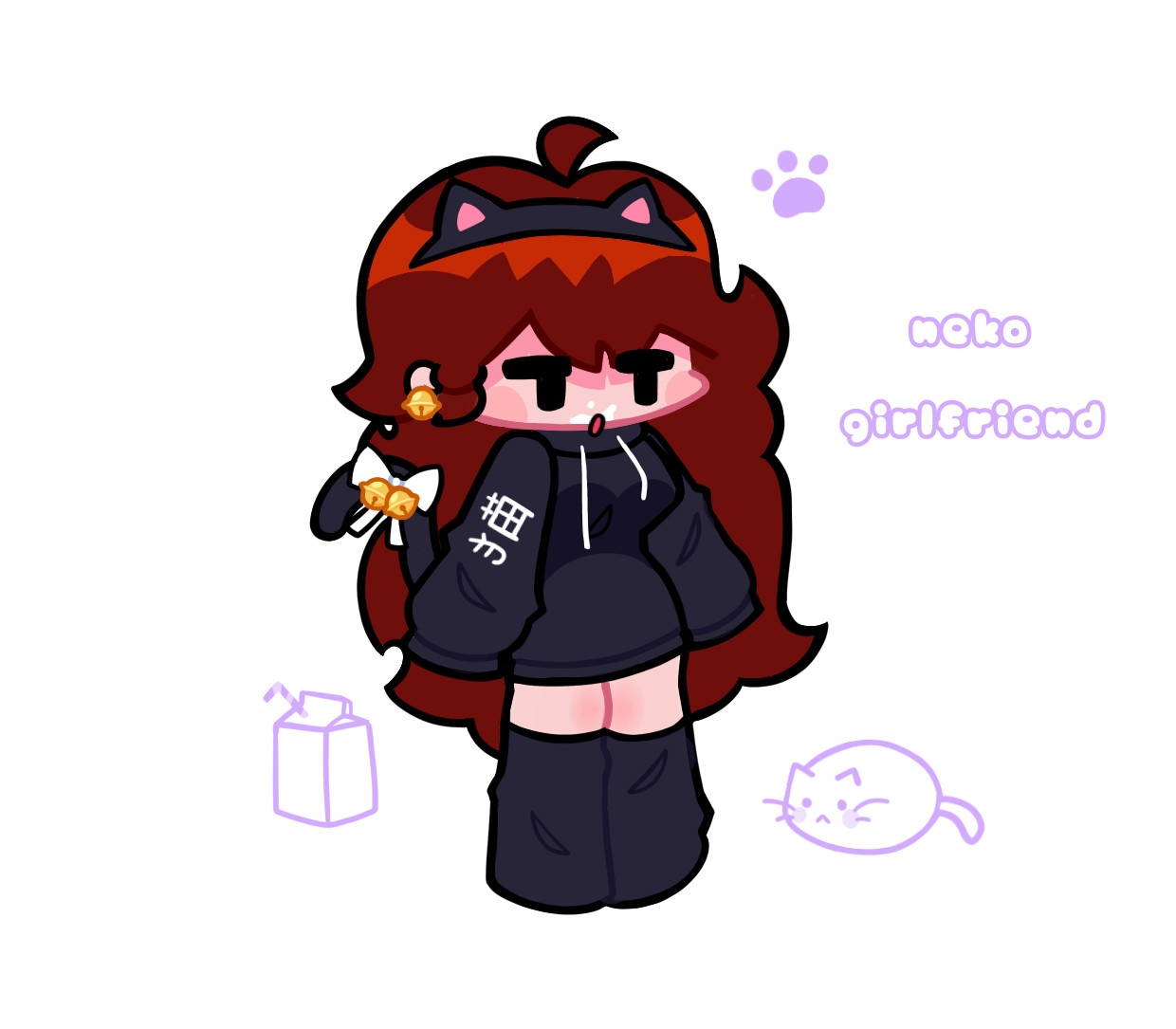 neko gf + fla Mod for Friday Night Funkin' | FNF Mods