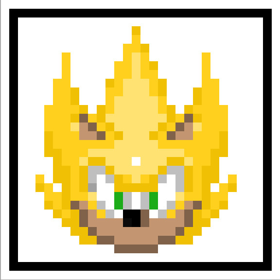 Minecraft Pixel Art Super Sonic