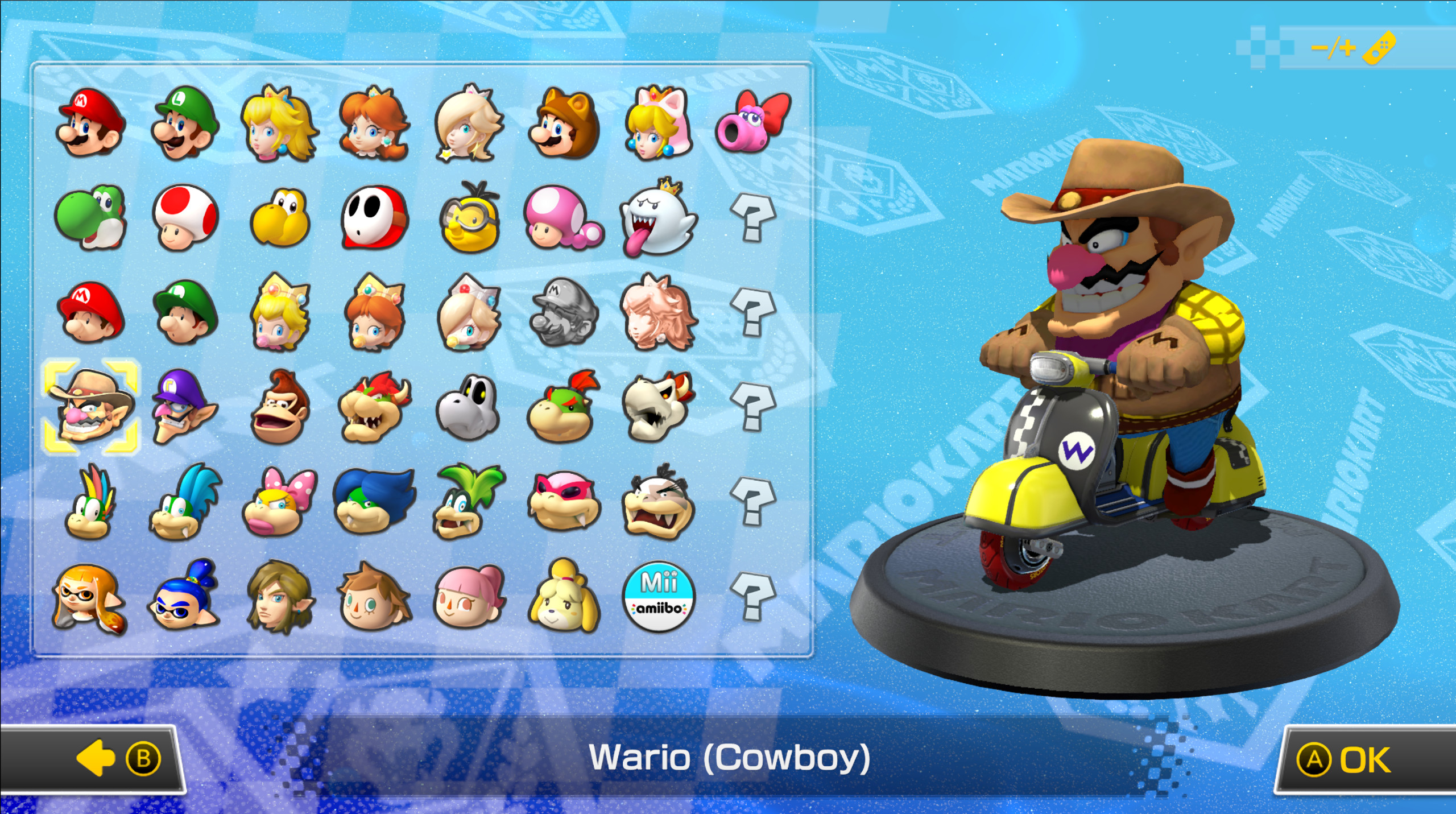 Cowboy Wario (Mario Kart Tour Port) Mod for Mario Kart 8 Deluxe | MK8D Mods
