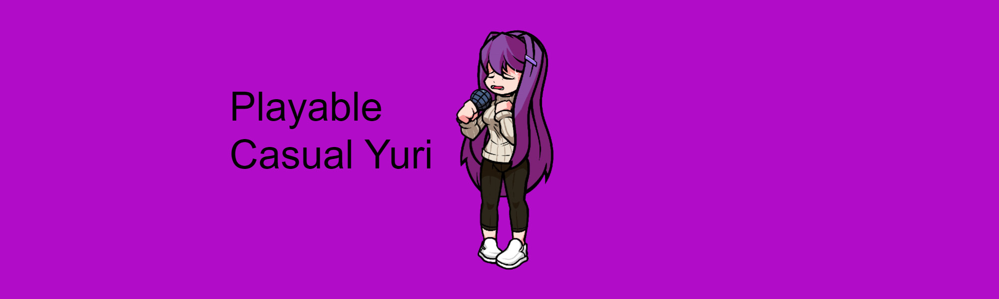 Playable Casual Yuri Mod for Friday Night Funkin' | FNF Mods