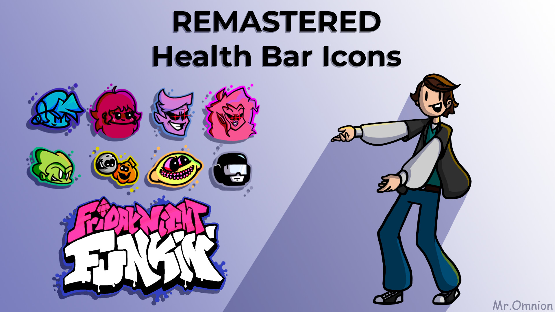 REMASTERED Health Bar Icons Mod for Friday Night Funkin' | FNF Mods