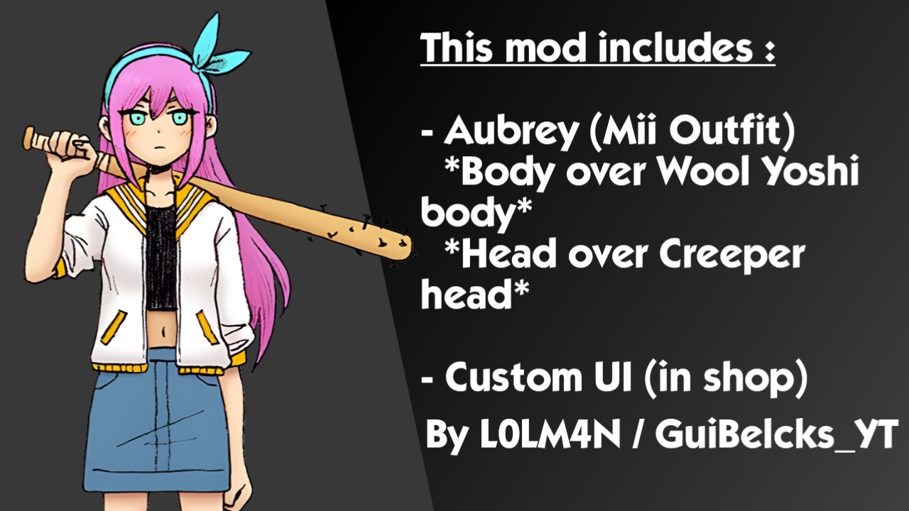 Aubrey over Mii's Outfit [COMMISSION] Mod for Super Smash Bros ...