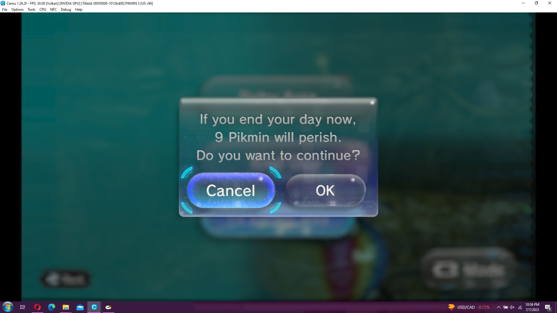 More helpful "End Day" warning (Wii U, ENG) Mod for Pikmin 3 | PM 3 Mods