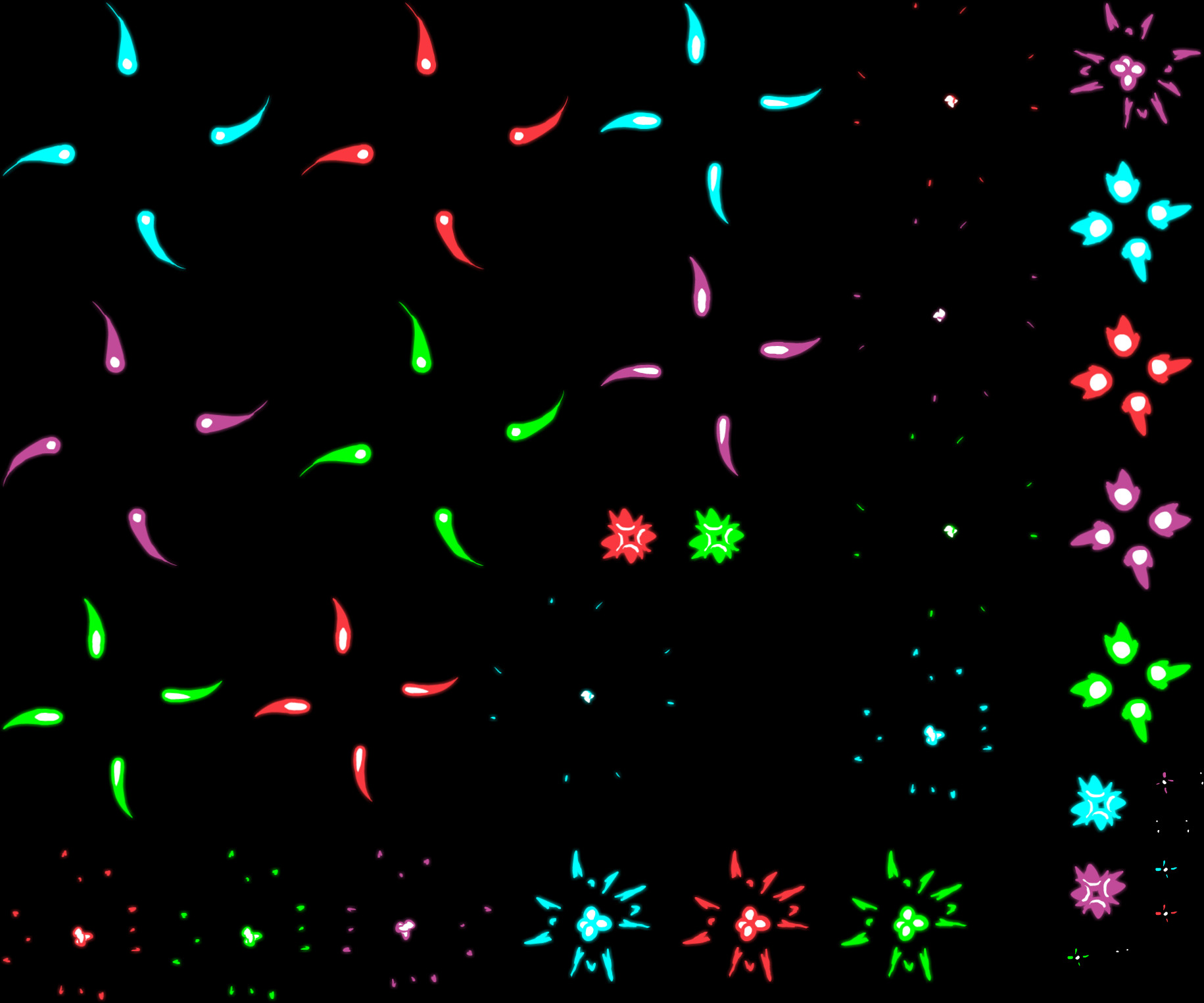 Andromeda Note Splashes for Psych! Mod for Friday Night Funkin' | FNF Mods