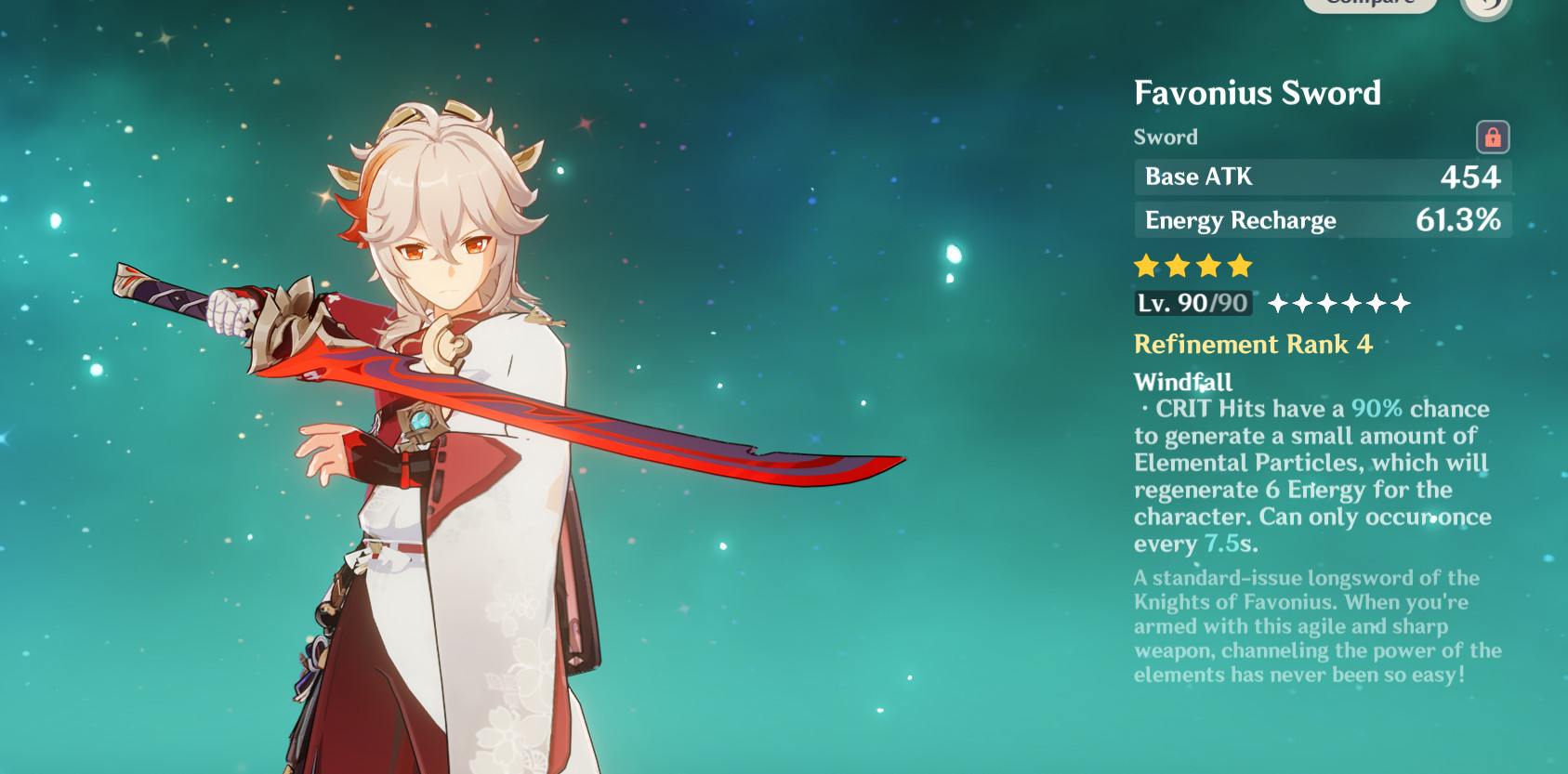 Kagotsurube Isshin replaces Favonius Sword Mod for Genshin Impact | GI Mods