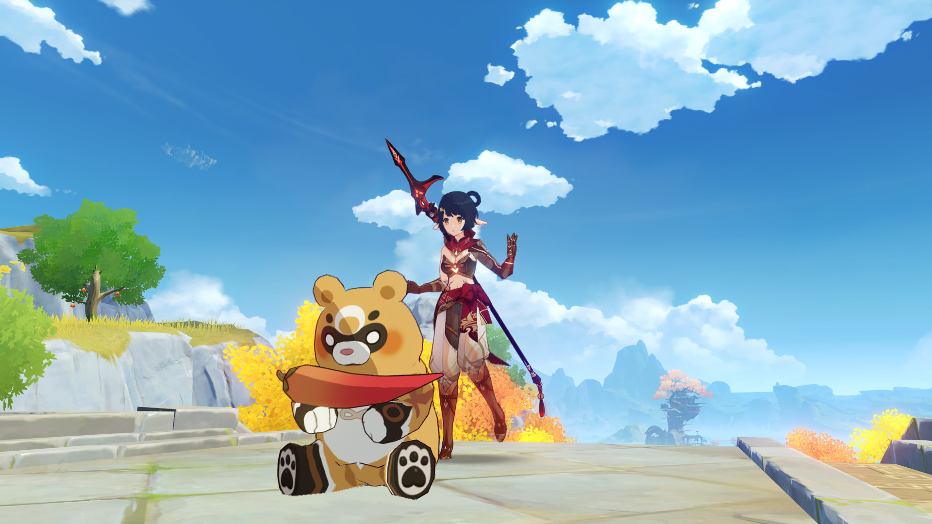 Xiangling ascended Galehunter outfit Mod for Genshin Impact | GI Mods