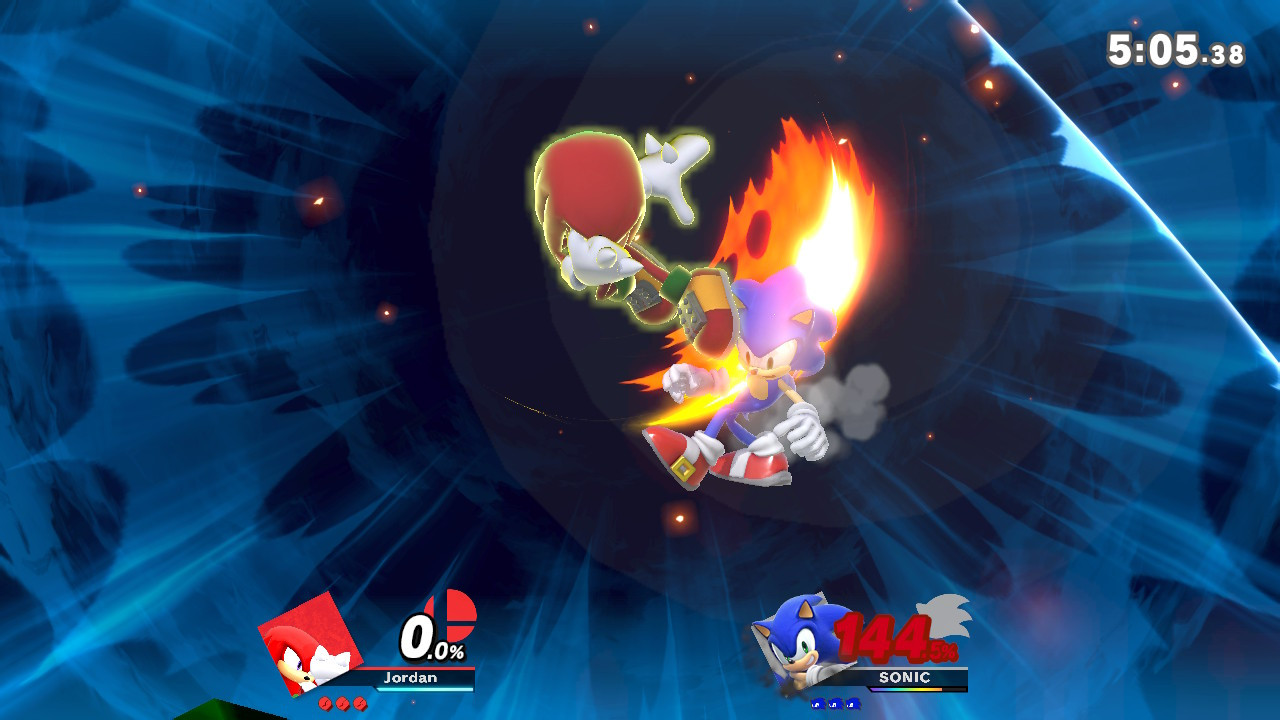 Knuckles the Echidna over Mii Brawler Mod for Super Smash Bros ...