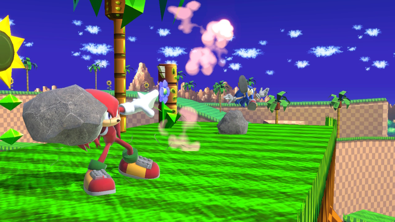 Knuckles the Echidna over Mii Brawler Mod for Super Smash Bros ...