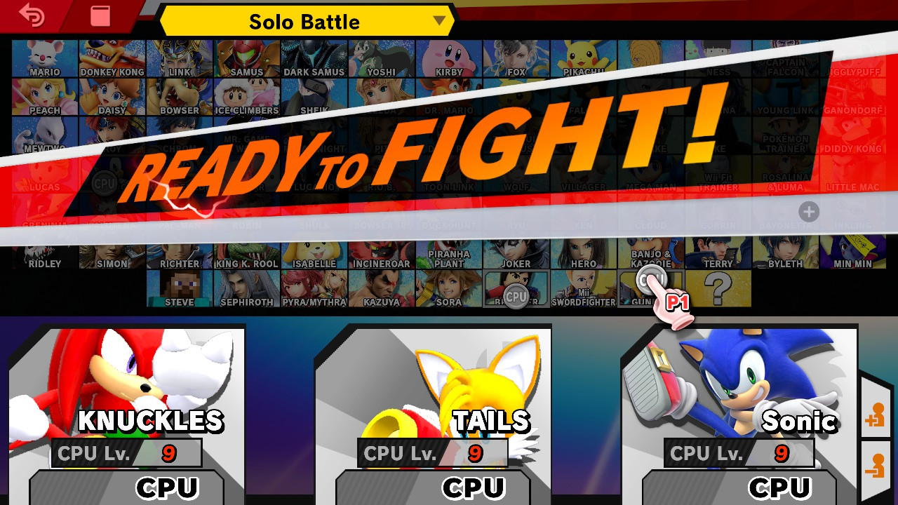 Knuckles the Echidna over Mii Brawler Mod for Super Smash Bros ...