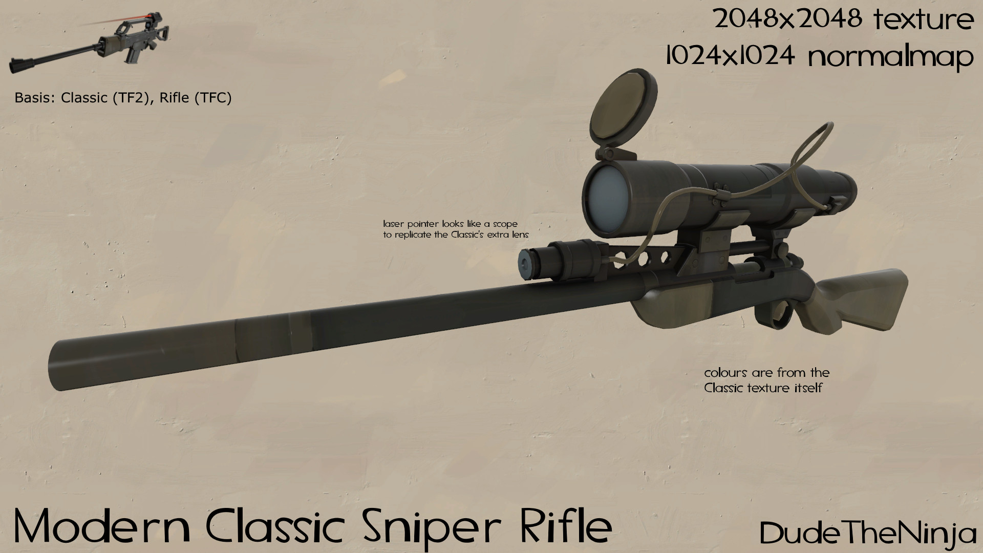 Modern Classic Sniper Rifle Mod for Team Fortress 2 | TF2 Mods